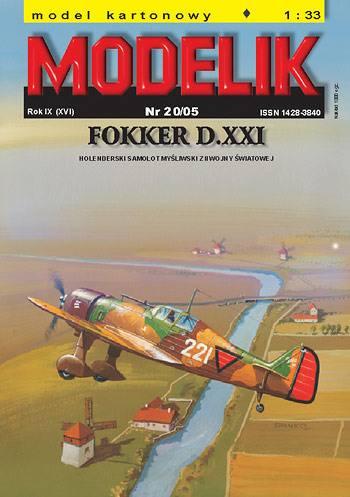 Modelik 20_05 Dutch fighter FOKKER D.XXI