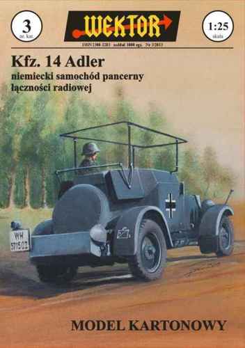 Wektor 3 Niemiecki samochód pancerny łączności radiowej Kfz.14 Adler