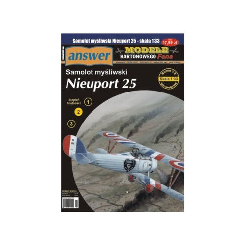 Answer MKF-07-08-2006 Nieuport 25 - Fighter Plane