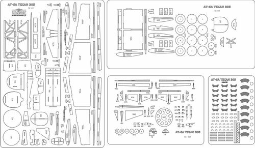 Answer MSM-046-SZK AT-6 Texan - Laser Cut Frames