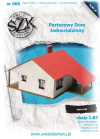 Świat z kartonu 006 Parterowy Dom Jednorodzinny