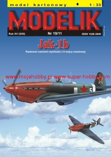 Modelik 19_11 Jak-1b - Radziecki samolot myśliwski z II wojny światowej