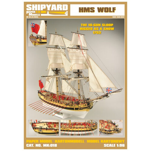 ShipYard MK018 HMS Wolf - The 10-Gun Sloop Rigged As A Snow 1752