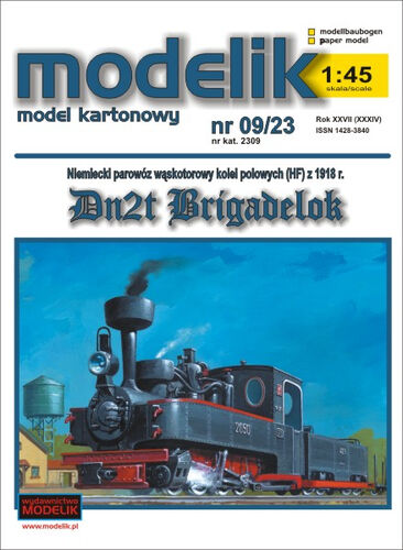 Modelik 09_23 Dn2t Brigadelok - Niemiecki Parowóz Wąskotorowy Kolei Polowych (HF) Z 1918r.