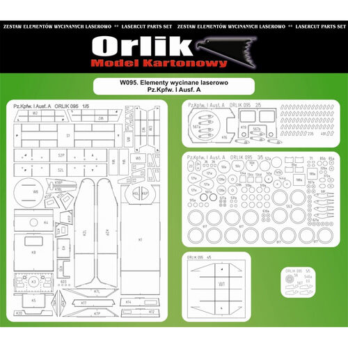 Orlik 095w Wręgi Wycinane Laserowo Do Modelu Pz.Kpfw. I Ausf.A