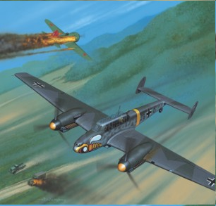 Haliński MM-SET-5-6-2004 Messerschmitt Bf 110G-2 - German Fighter (Model With Laser Cut Frames)