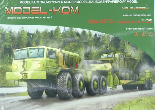 Model-Kom 2-2024 MAZ-537G With Semi-Trailer ChMZAP-5247G - Russian Tractor Trailer