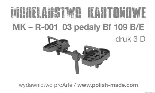 Modelarstwo kartonowe R-001-03 Bf 109 B/E - Pedały