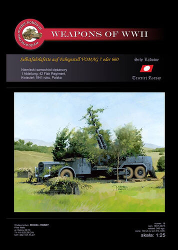 Model Hobby 0018 Selbstfahrlafette Auf Fahrgestell VOMAG 7 Oder 660 (plus 8,8 cm FlaK 18 w osobnym zeszycie)