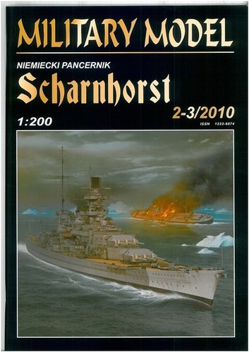 Haliński MM-SET-2-3-2010 Scharnhorst - German Battleship (Model With Laser Cut Frames)