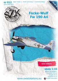 Świat z kartonu 012 Focke-Wulf Fw 190 A4