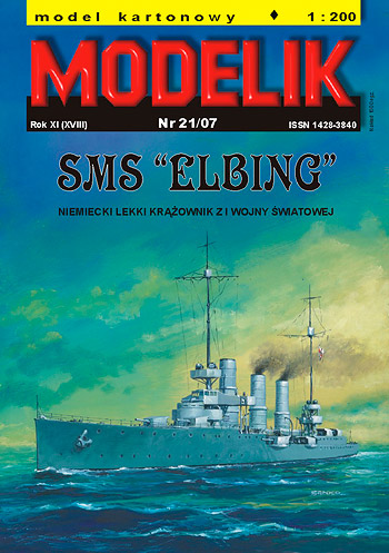 Modelik 21_07 SMS Elbing Niemiecki lekki krążownik z I wojny światowej