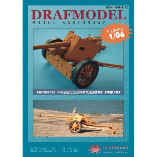 Draf Model 1-06 Niemiecka armata przeciwpancerna PaK 40