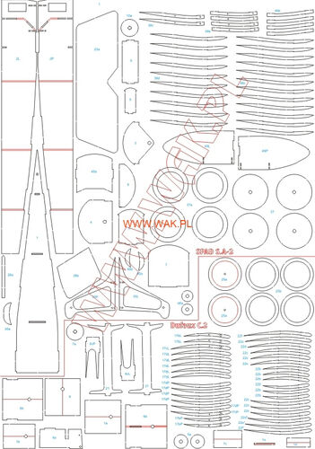 WAK LAS0808 SPAD A-2 And Dufaux C.1 - Laser Cut Parts
