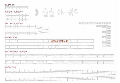 WAK REL2210 ORP Garland - laserowo wycięte relingi