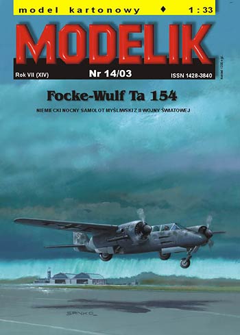 Modelik 14_03 Focke-Wulf Ta 154 German fighter WWII