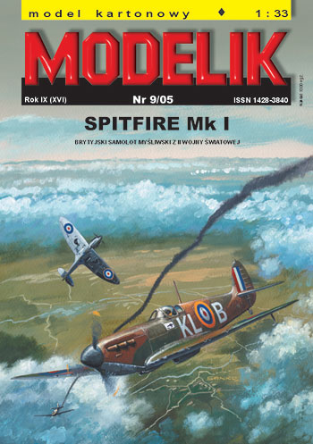Modelik 09_05 British fighter SPITFIRE Mk I