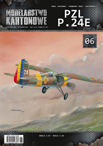 Modelarstwo kartonowe 006 PZL P.24 E