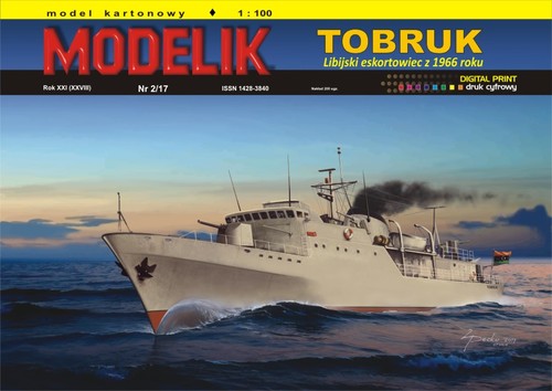 Modelik 02_17 TOBRUK Libijski eskortowiec z 1966 roku