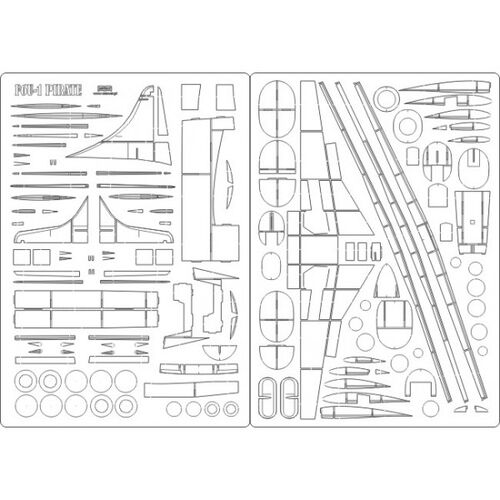 Answer KH-08-2015-SZK Vought F6U-1 Pirate - Laser Cut Frames