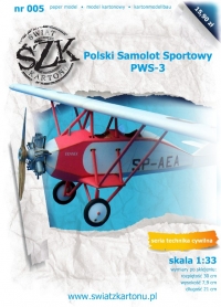 Świat z kartonu 005 Polski Samolot Sportowy PWS-3