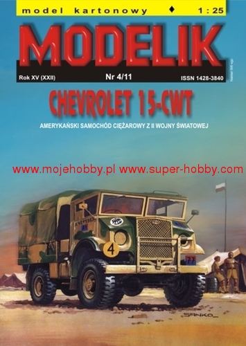 Modelik 04_11 CHEVROLET 15 CWT amerykański samochód ciężarowy z II wojny światowej