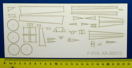 Haliński KA-2-2012-ac P-51B Mustang - American Fighter (Laser Cut Frames)