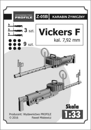 Kartonowa Kolekcja Z-05B Karabin Vickers F (3szt)