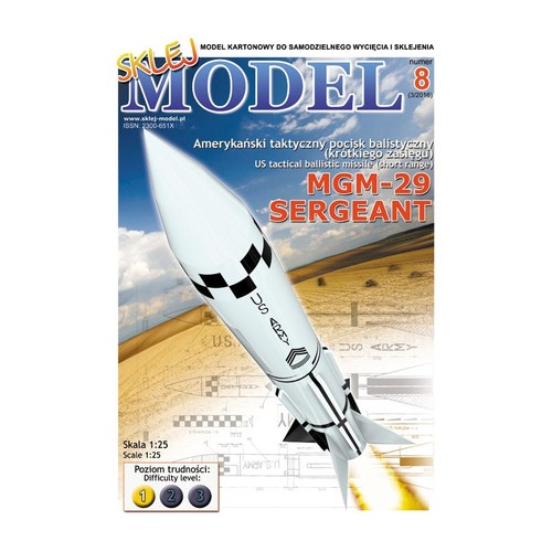 Sklej Model 08 MGM-29 Sergeant - Amerykański pocisk balistyczny