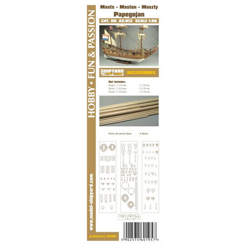 ShipYard AS013 Papegojan - Masts