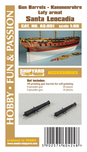 ShipYard AS051 Santa Leocadia - Gun Barrels