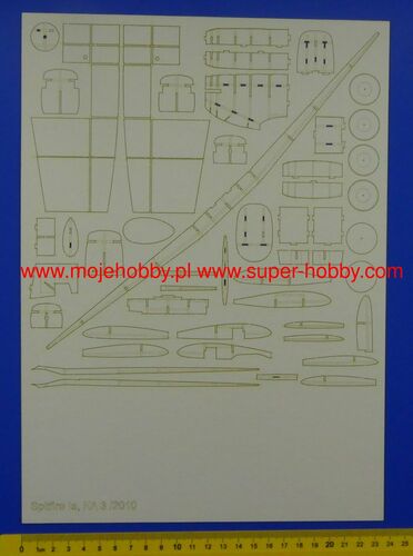 Haliński KA-3-2010-ac Spitfire Ia - English Fighter (Laser Cut Frames)