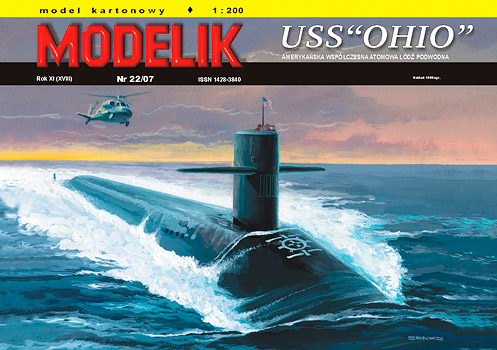 Modelik 22_07 USS OHIO amerykańska współczesna atomowa łódź podwodna