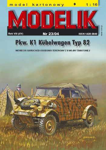 Modelik 23_04 Pkw. K1 Kubelwagen Typ 82 German light car