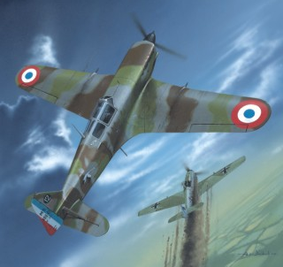 Haliński KA-SET-2-2006 Morane Saulnier MS 406 C1 - French Fighter (Model With Laser Cut Frames)