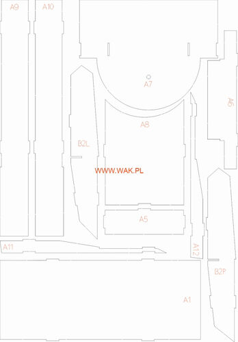 WAK LAS2405 M1 Abrams - Laser Cut Parts