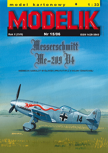 Modelik 15_06 MESSERSCHMITT Me-209 V4 (Prototype)