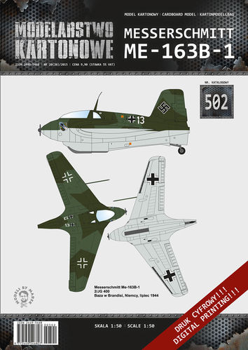 Modelarstwo kartonowe 502 ME-163B-1