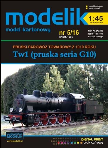 Modelik 05_16 Tw1 (pruska seria) Pruski Parowóz Towarowy z 1910 r.