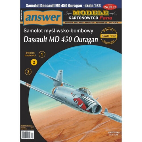 Answer MKF-11-2007 Dassault MD 450 Ouragan - Fighter-Bomber