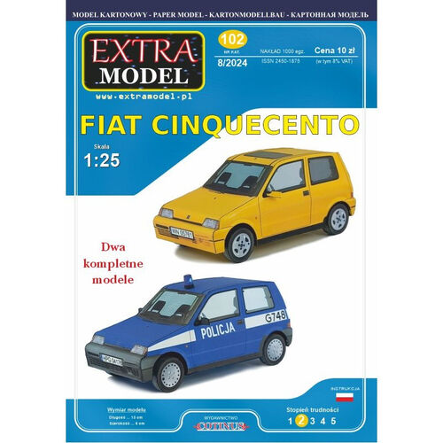 Extra Model 102 Fiat Cinquecento (Two Complete Models)