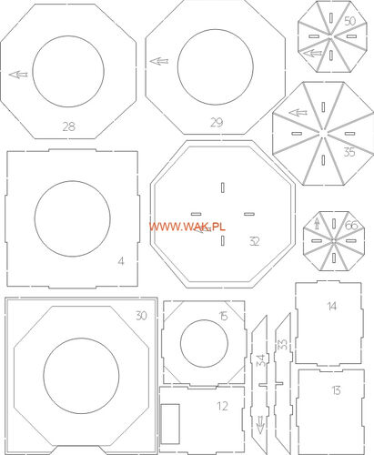 WAK LAS1706 Orthodox Church Of St. Dmitri In Piatkowa - Laser Cut Parts