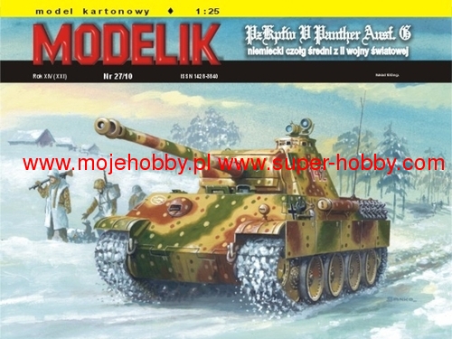 Modelik 27_10 PANTHER Ausf.G niemiecki czołg średni z II wojny światowej