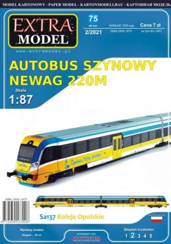Extra Model 075 2/2021 Autobus Szynowy NEWAG 220M