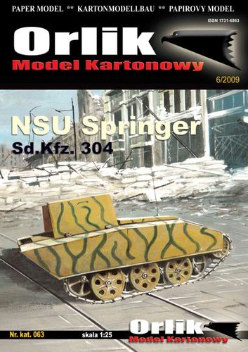 Orlik 063 Niemiecki średni nosiciel ładunków wybuchowych Sd.Kfz. 304 NSU SPRINGER
