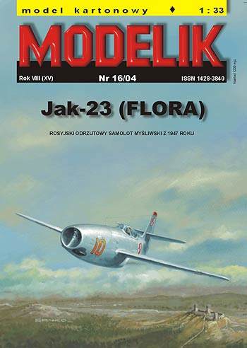 Modelik 16_04 Russian fighter JAK-23 FLORA