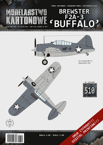 Modelarstwo kartonowe 510 Brewster F2A-3 'Buffalo'