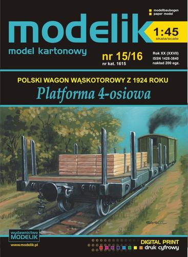 Modelik 15_16 Wagon-platforma 4- osiowa