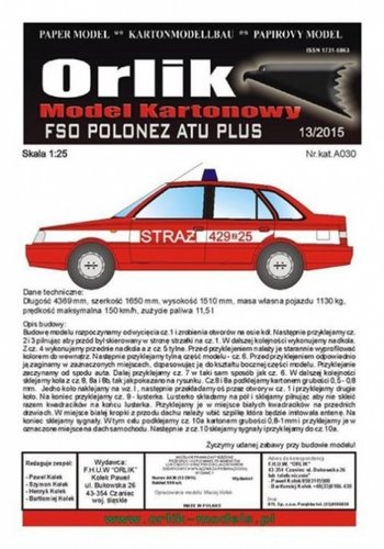 Orlik A030 FSO Polonez ATU Plus "Straż"