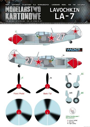 Modelarstwo kartonowe 50-05 Lavochkin LA-7